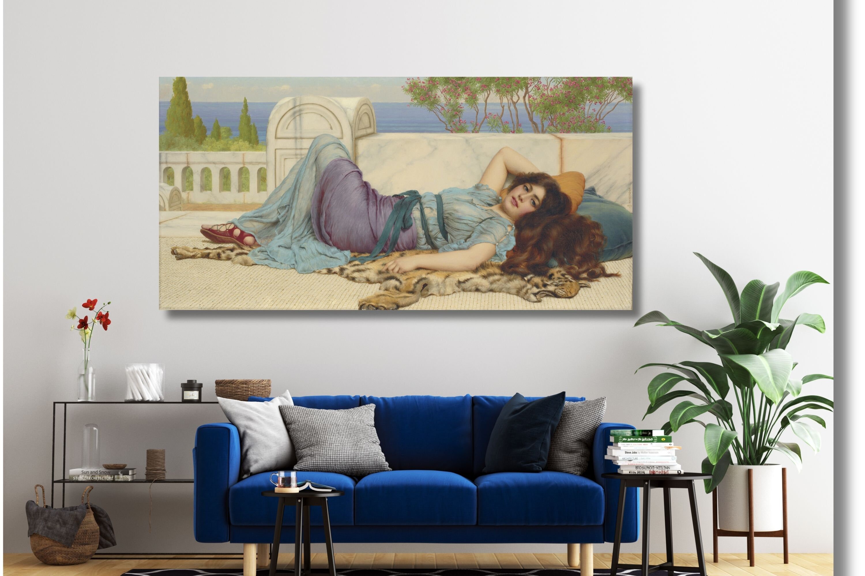 John William Godward Mischief and Repose 1909 Canvas Wall Gallery ...