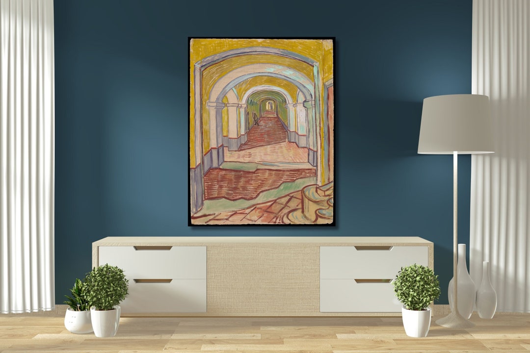 Van Gogh - Corridor in the Asylum (1889) Canvas Art,hallway Wall Art ...