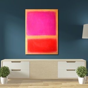 Mark Rothko Red Pink Reproduction Print - Modern Abstract Painting Wall ...