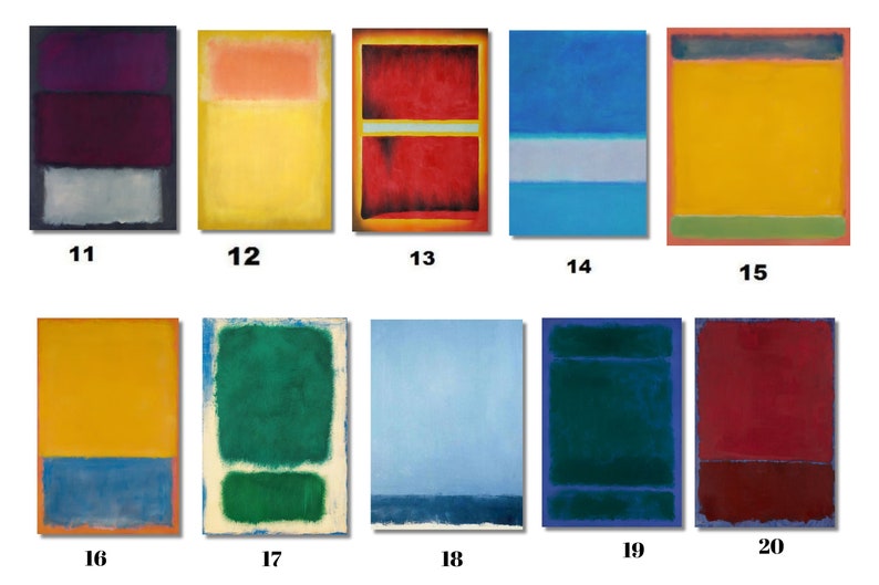 Custom Mark Rothko Wall Art Set of 3, Combine Three Rothko Prints ...