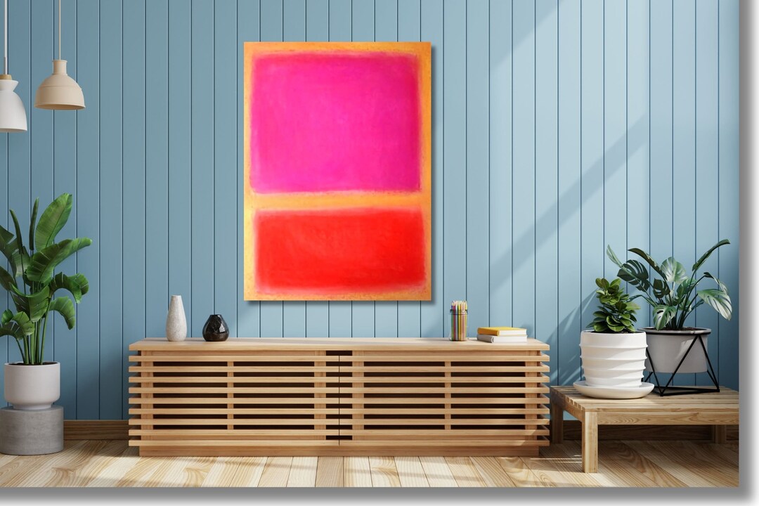 Mark Rothko Red Pink Reproduction Print - Modern Abstract Painting Wall ...