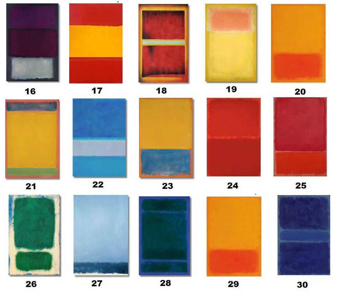 Custom Set of 3 Mark Rothko Wall Art, Create Your Own Canvas Set,choose ...