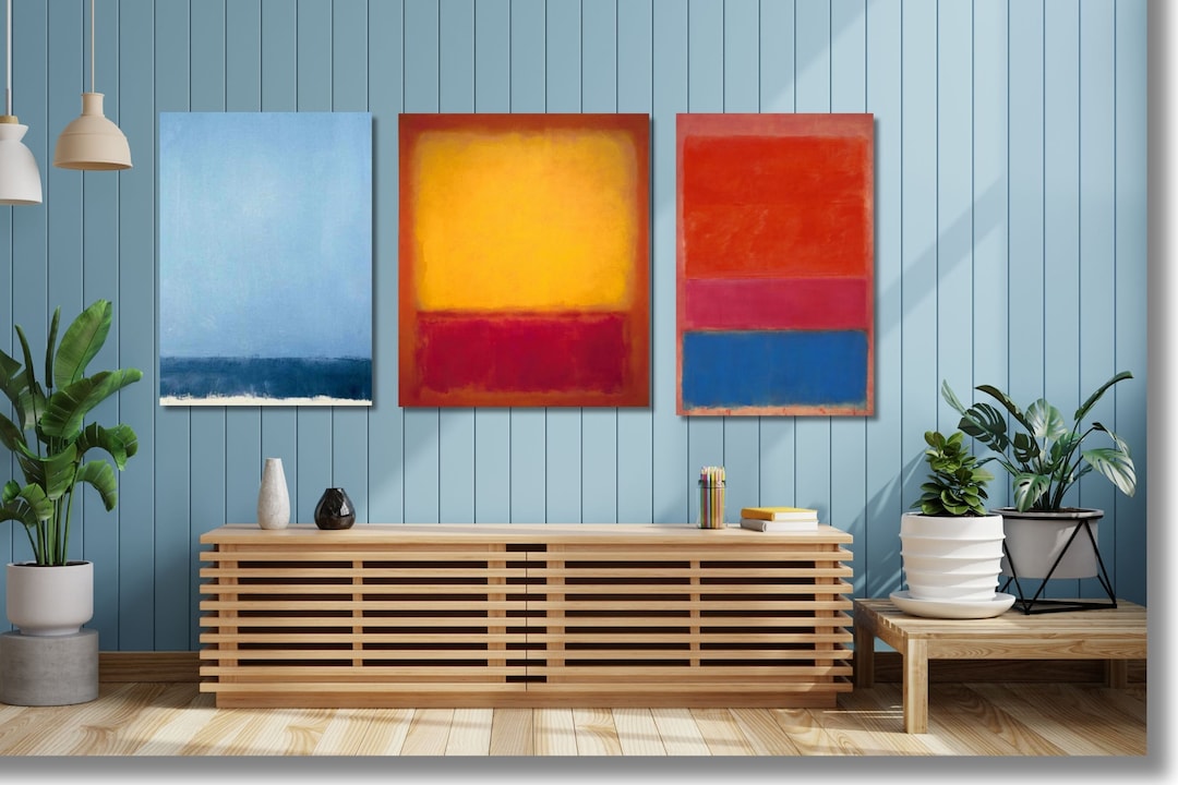 Mark Rothko Set of 3 Canvas Art, Mark Rothko Canvas Prints, Mark Rothko ...