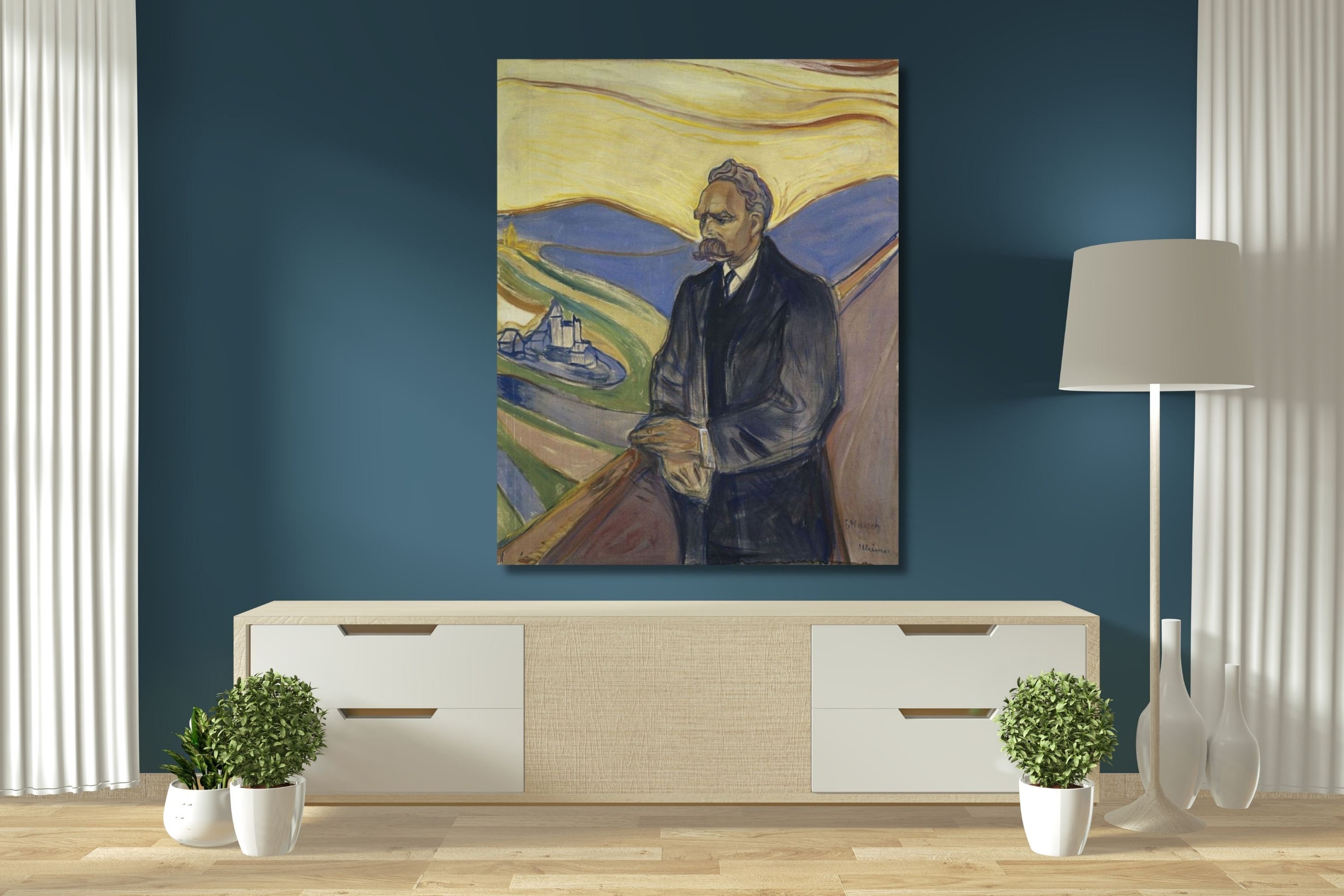 Friedrich Nietzsche by Edvard Munch Canvas Wall Art,munch Poster Design ...