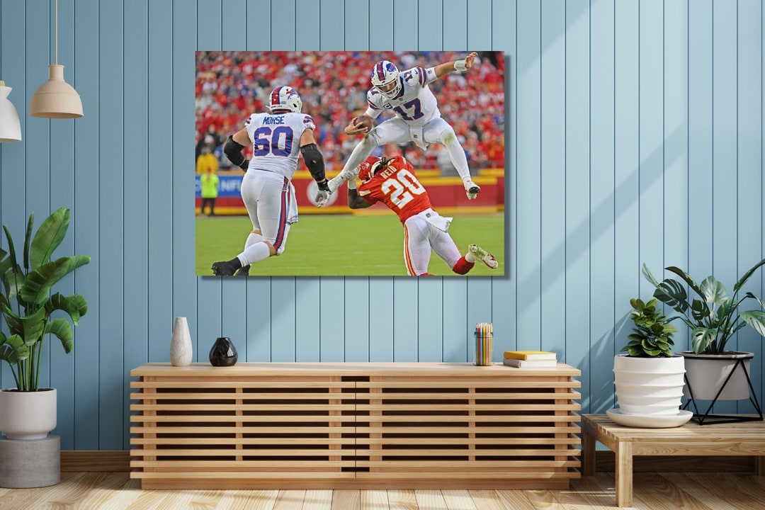 Josh Allen Poster Josh Allen Canvas Wall Art Buffalo Bills Poster ...