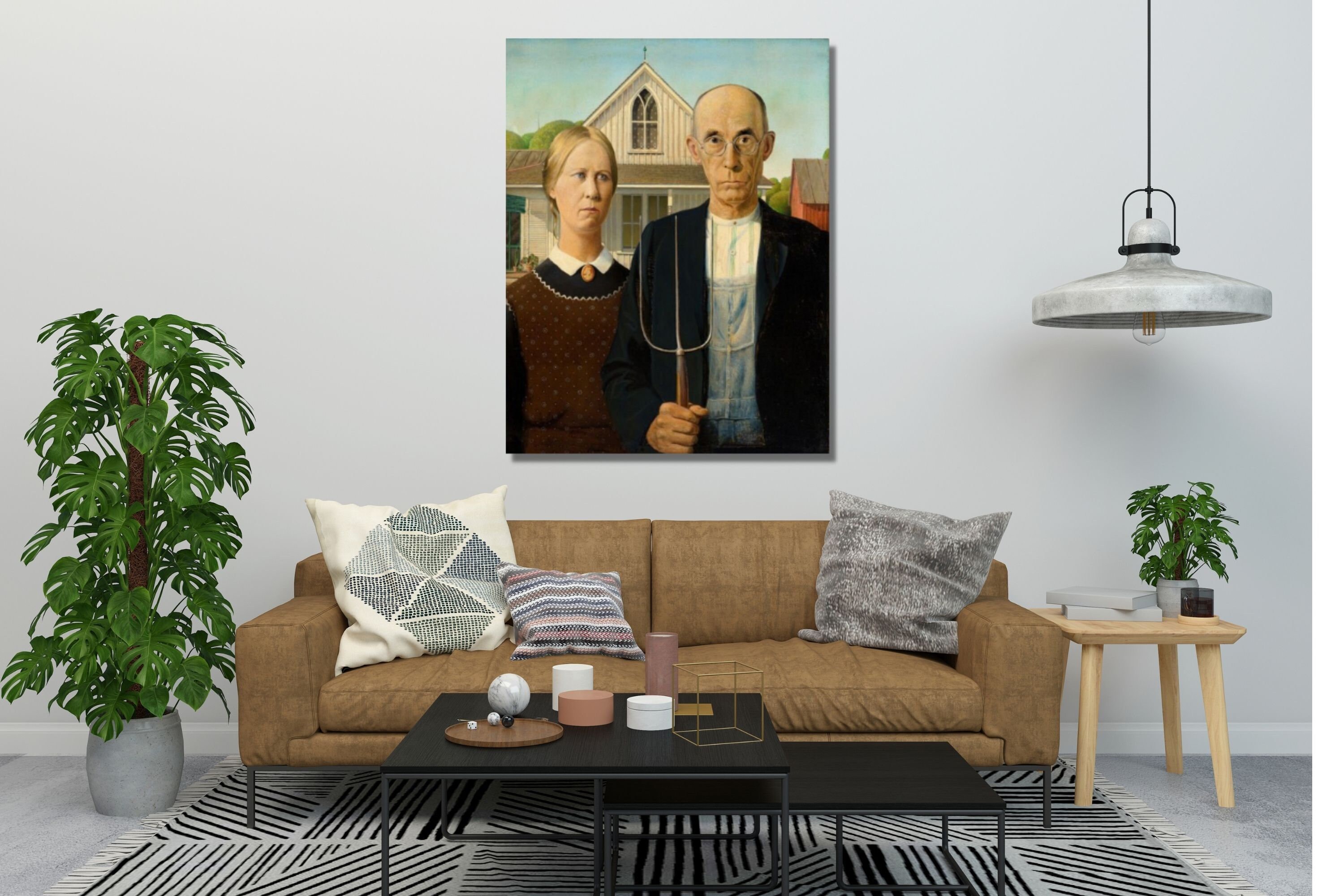 Grant Wood Canvas Postergrant Wood American Gothic 1930 - Etsy