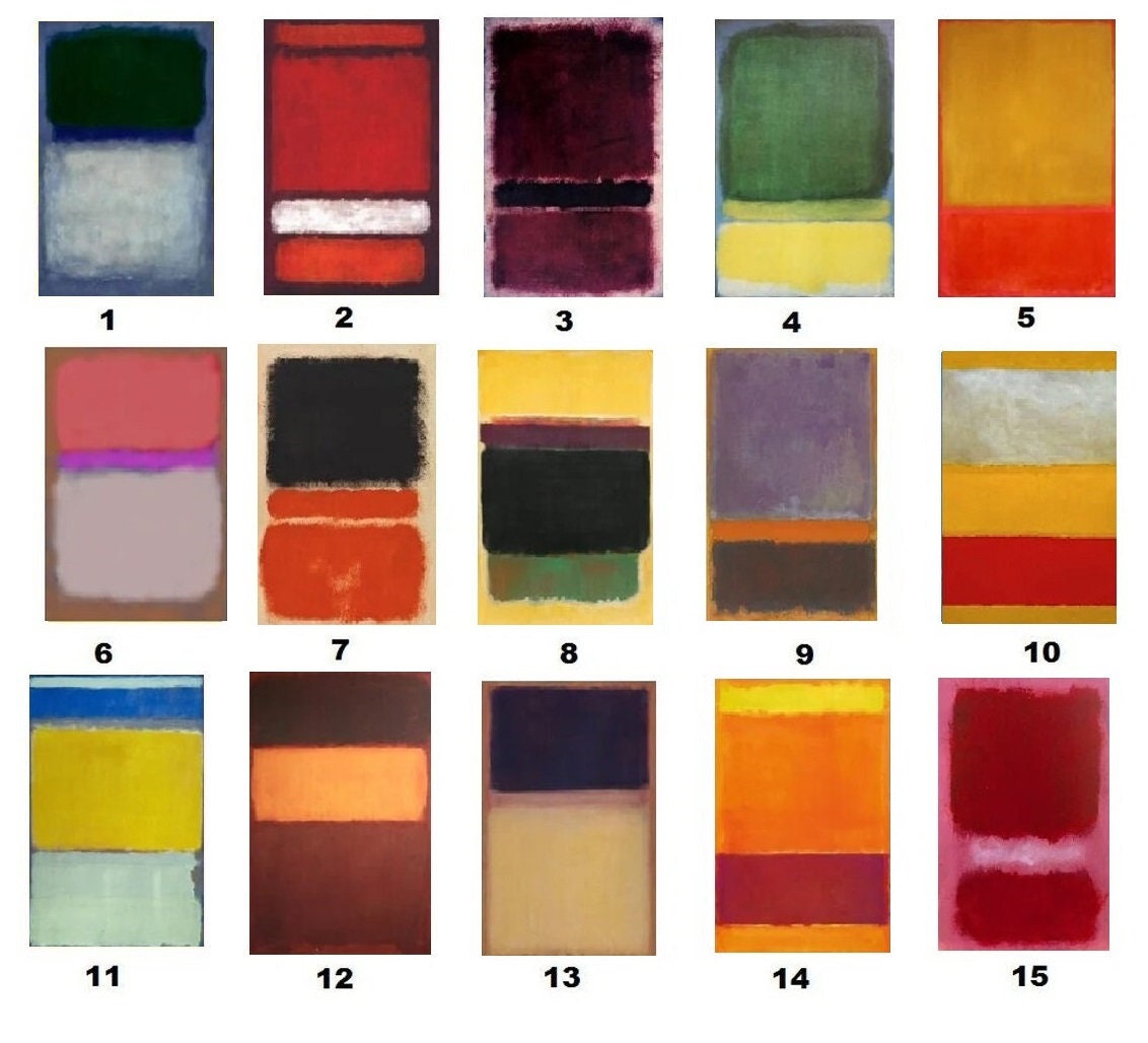 Set of 3 Mark Rothko Wall Art, Mark Rothko Paintings Art , Mark Rothko ...