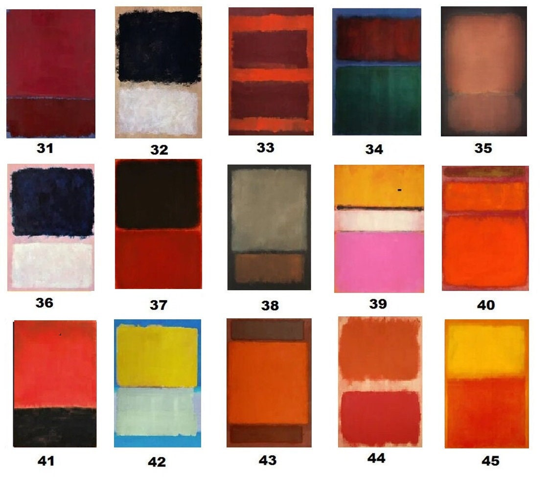 Set of 3 Mark Rothko Wall Art, Mark Rothko Paintings Art , Mark Rothko ...