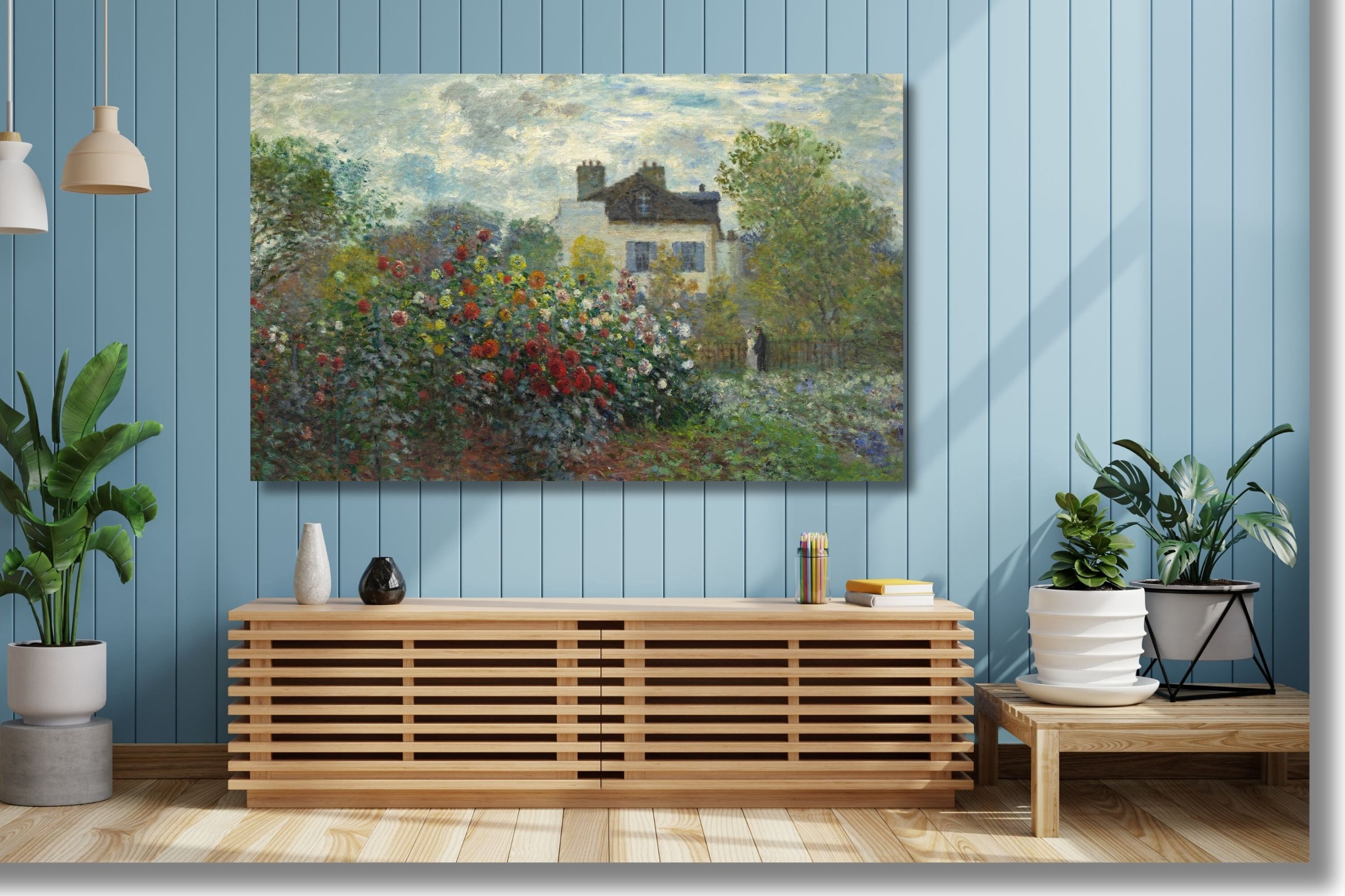 Claude Monet Wall Art, the Artist's Garden in Argenteuil,1873 Claude ...