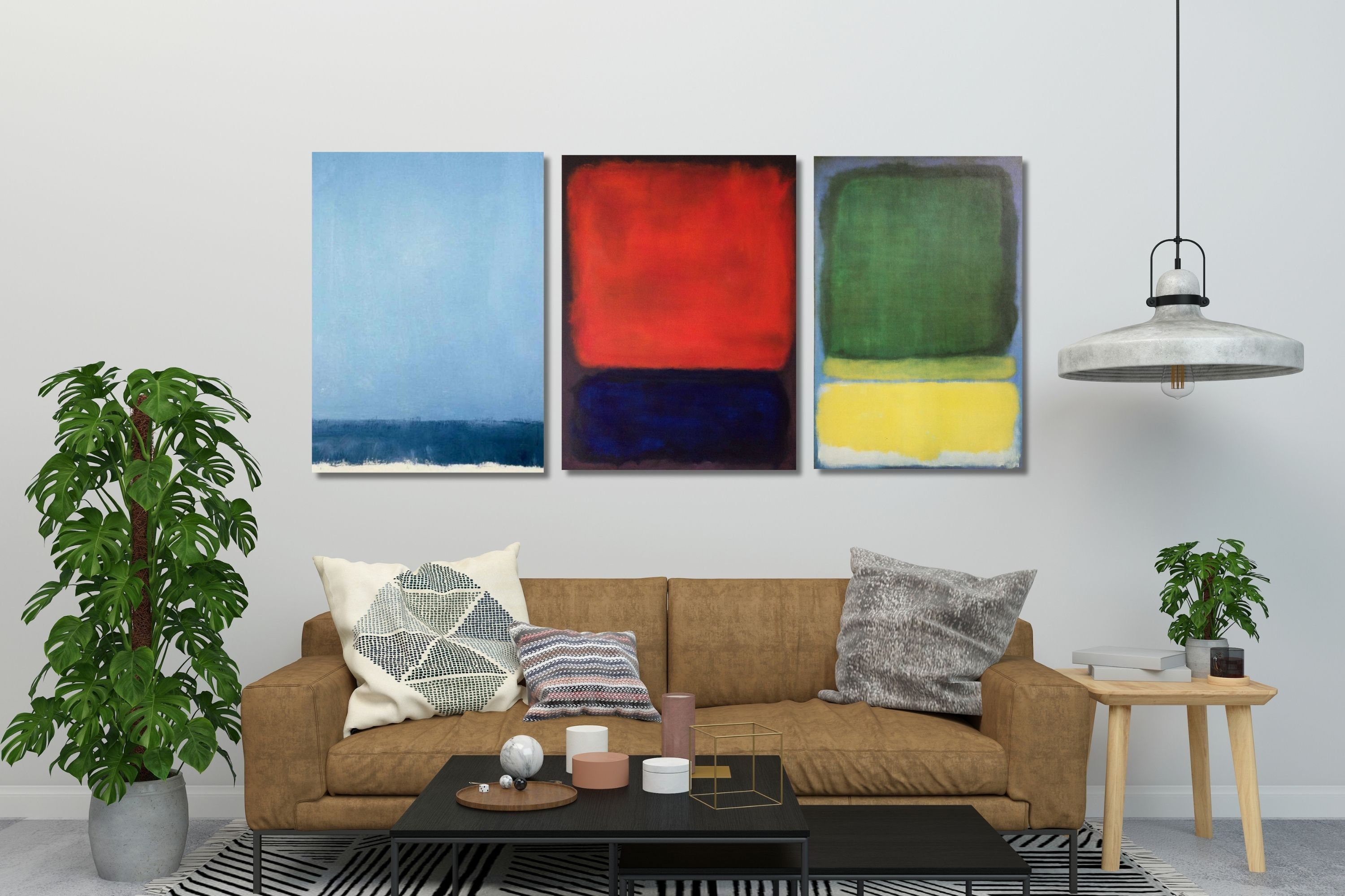 Mark Rothko Set of 3 Wall Art, Mark Rothko Canvas Prints, Mark Rothko ...