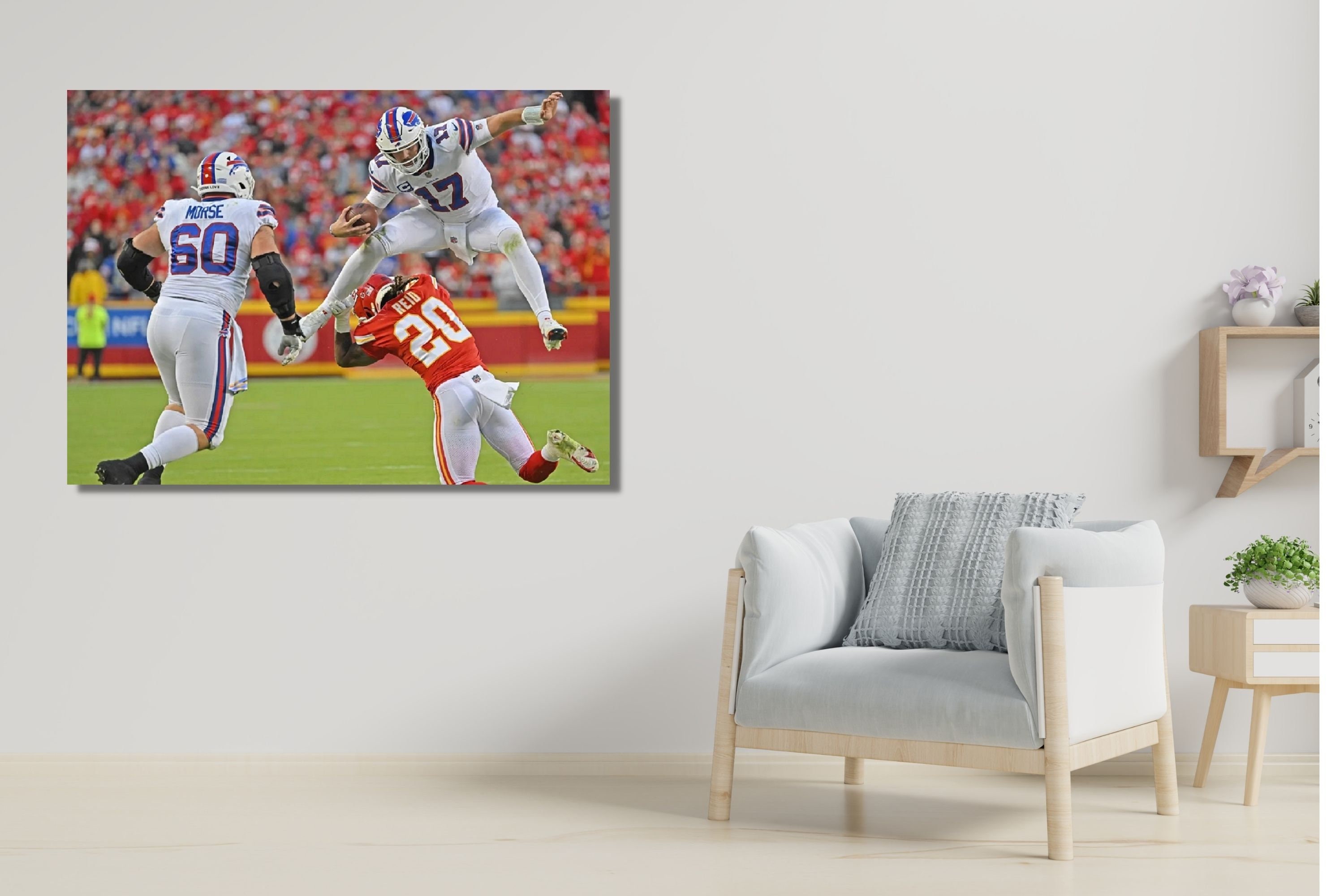 Josh Allen Poster Josh Allen Canvas Wall Art Buffalo Bills Poster ...