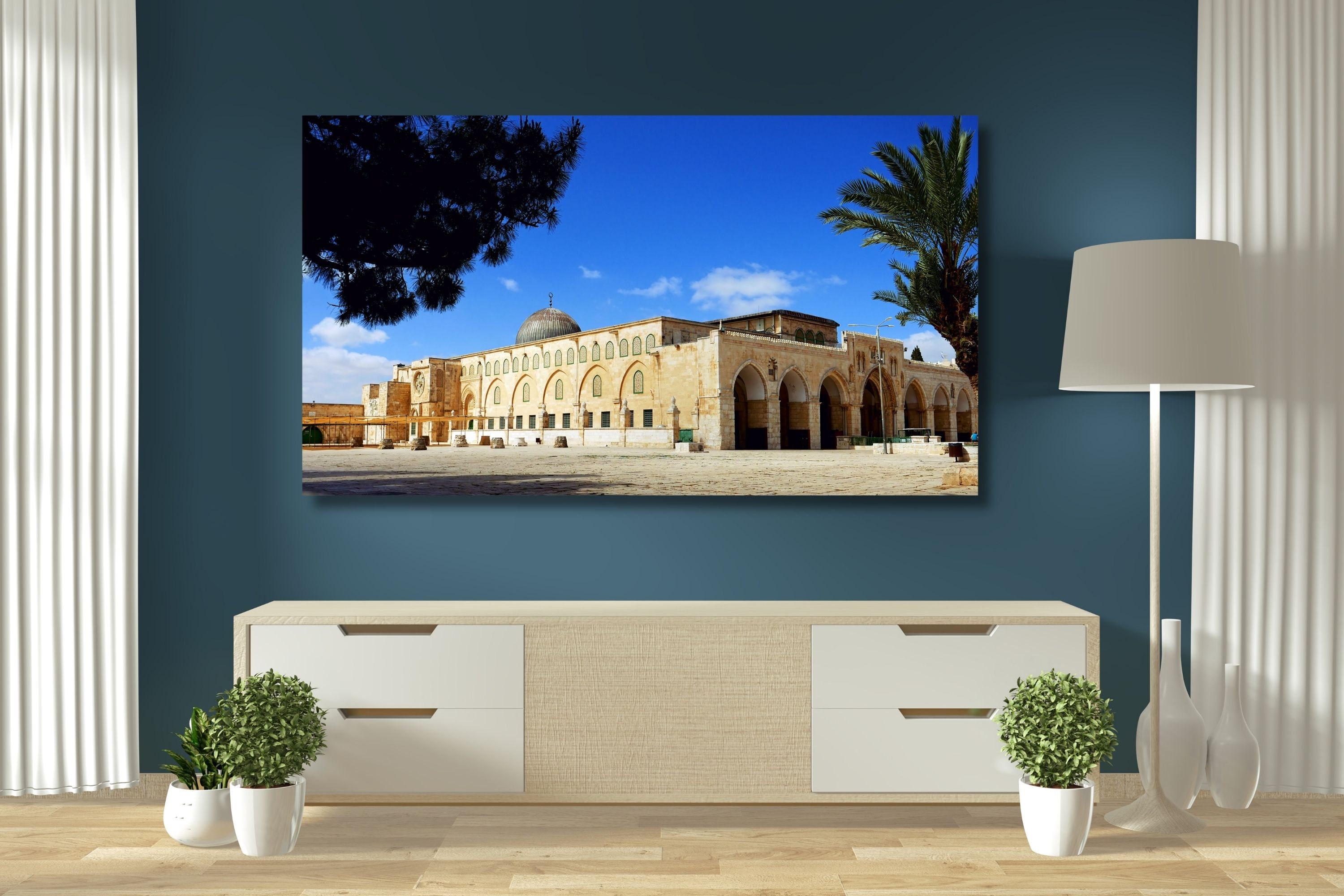 Vintage Masjid Al Aqsa Poster Art,old Masjid Al Aqsa Wall Art,jerusalem ...