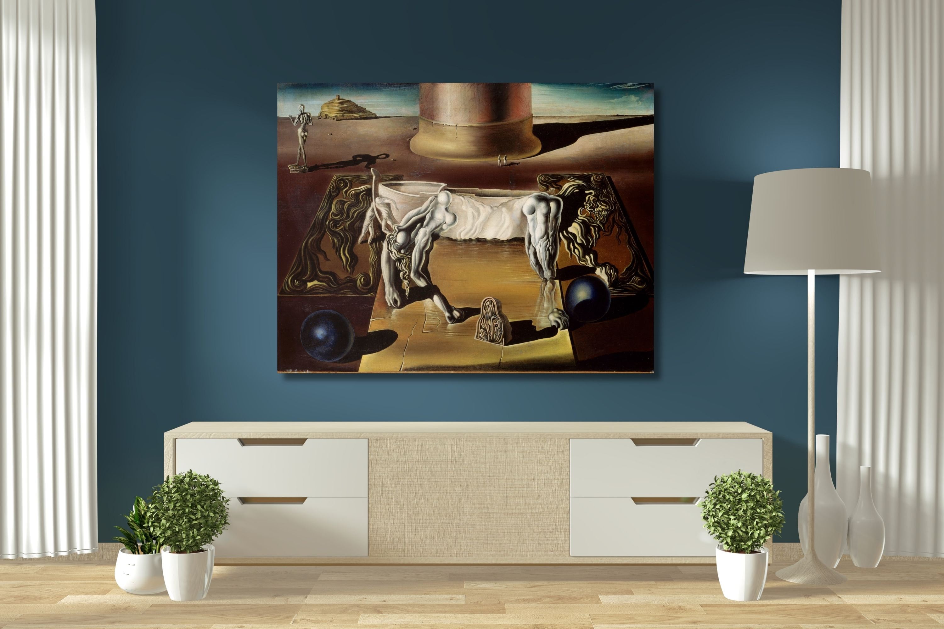 Salvador Dali Canvas Print, Invisible Sleeping Woman Surrealism Art ...