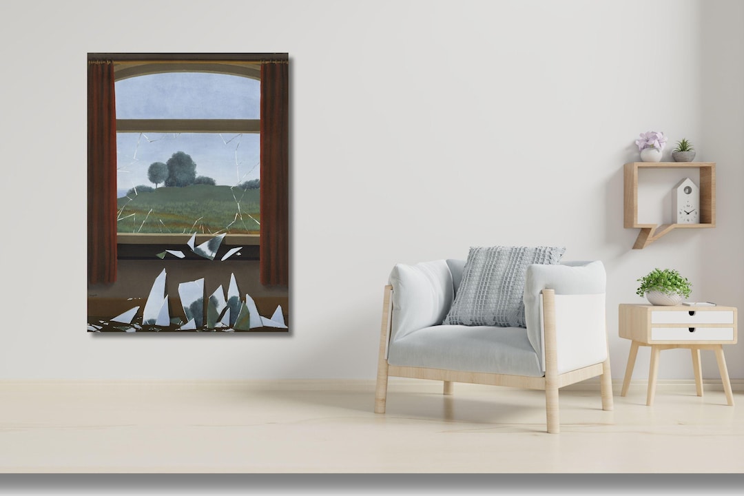 René Magritte Window View Art Canvas,rene Magritte Canvas Wall Art ...