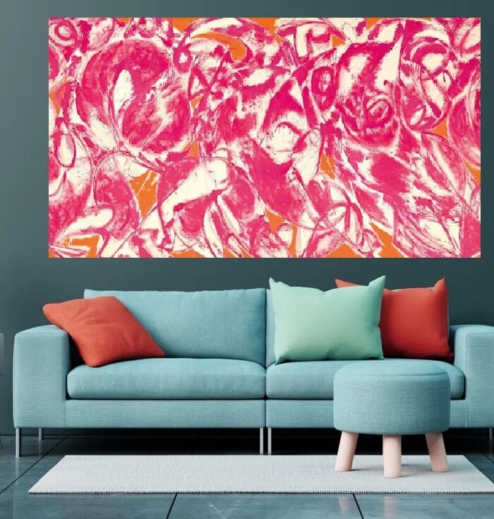 Lee Krasner Abstrac Poles Wall Art Print Exhibition Canvas Pollock ...