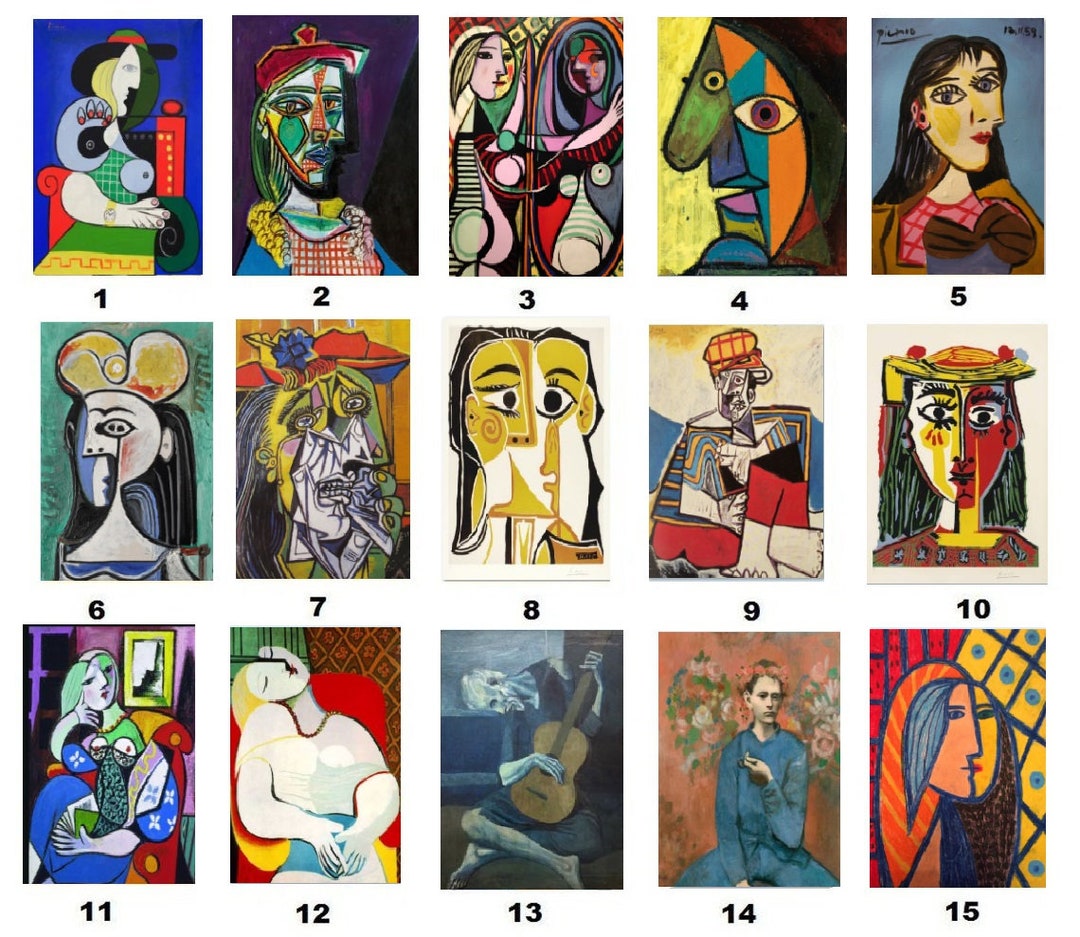Custom Set of 3 Pablo Picasso ,create Your Own Canvas Set,choose 3 of ...