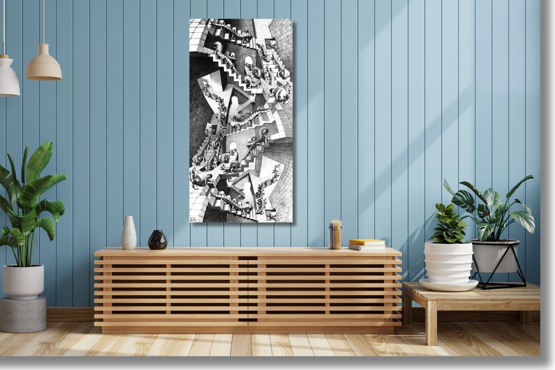 M.c.escher House of Stairs Graphic Poster 1951 Imp-art , Stairways ...