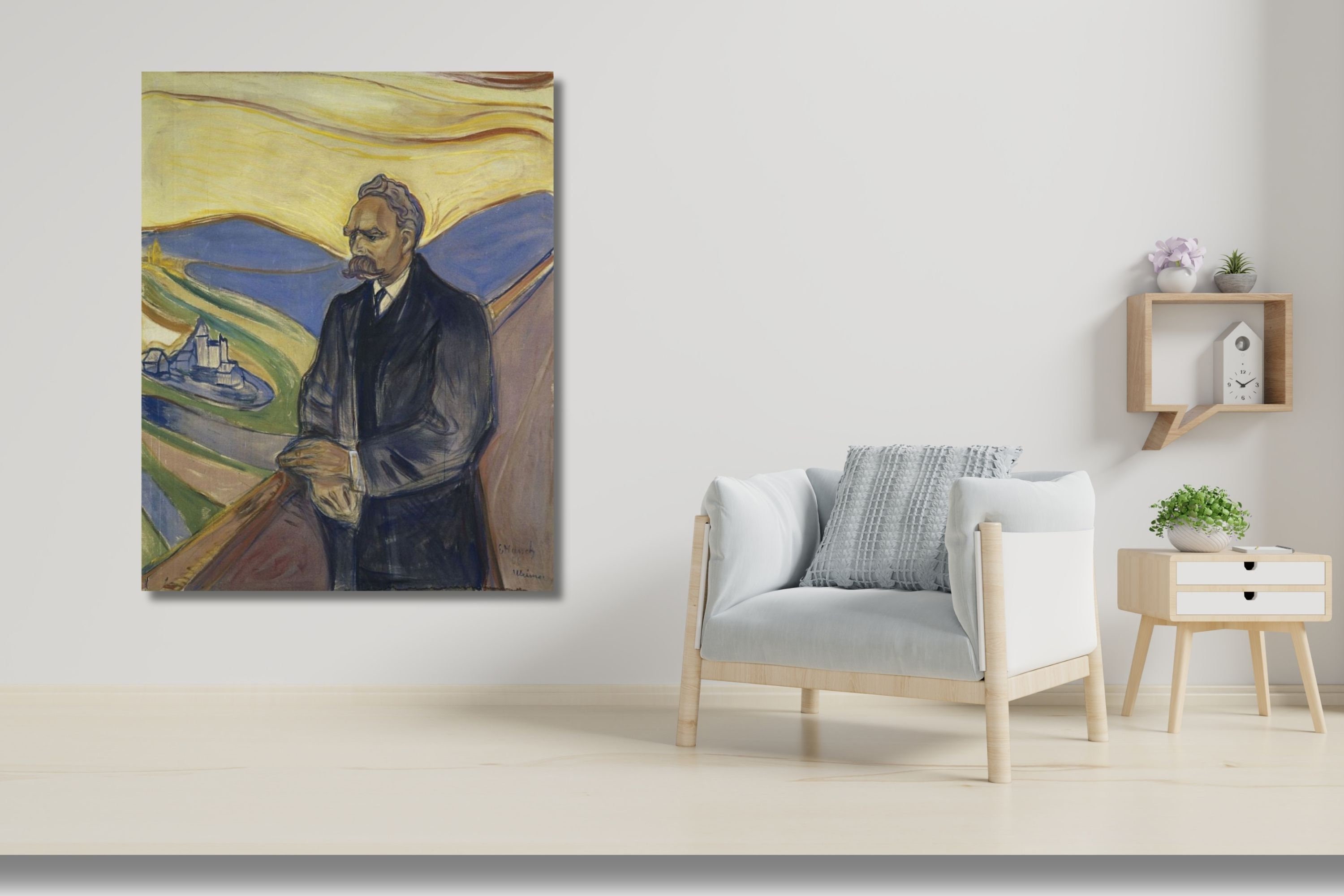 Friedrich Nietzsche by Edvard Munch Canvas Wall Art,munch Poster Design ...