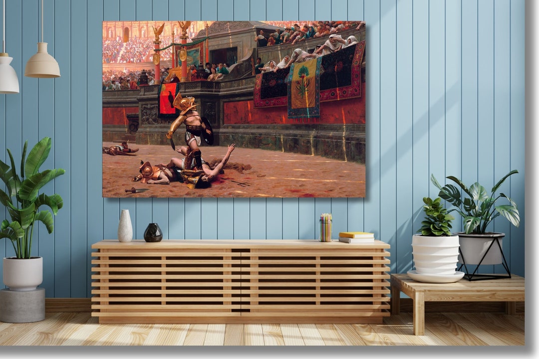Jean Leon Gerome Canvas Wall Art,jean Leon Gerome Pollice Verso (thumbs ...