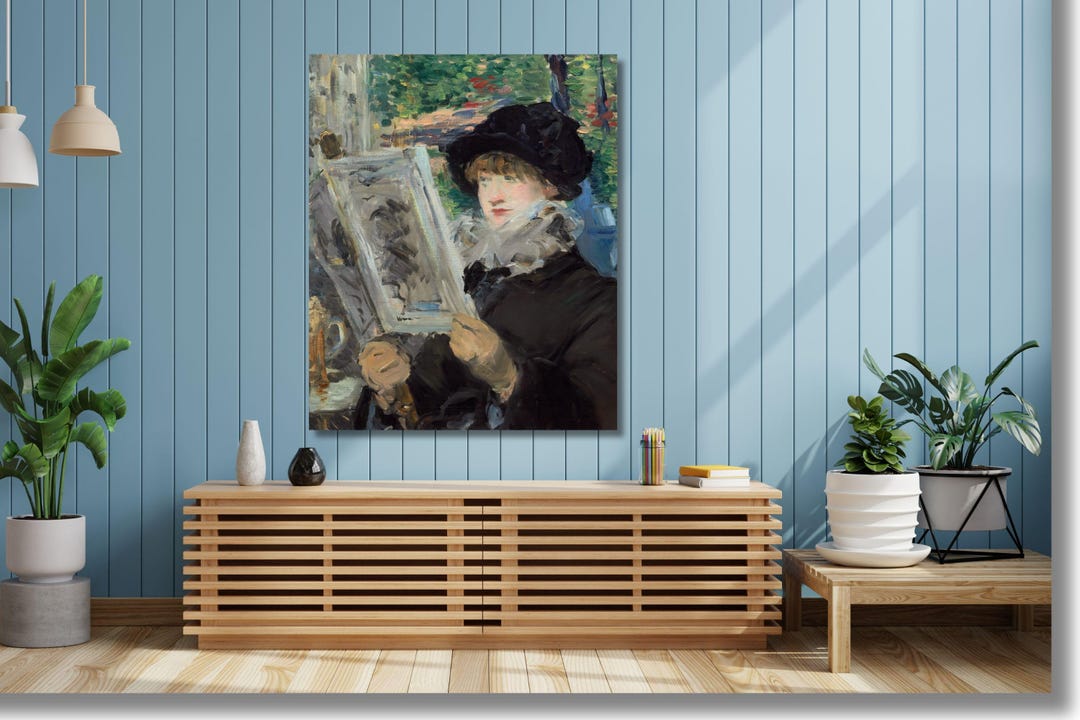 Edouard Manet Woman Reading Canvas Print: Impressionist Vintage Wall ...