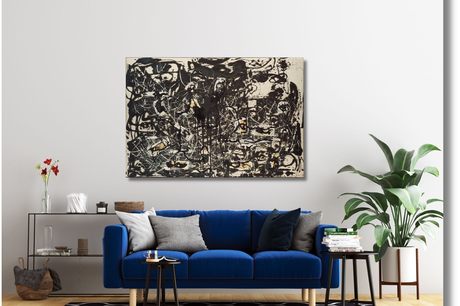Jackson Pollock Canvas Wall Art, Large Abstract Painting, Drip ...