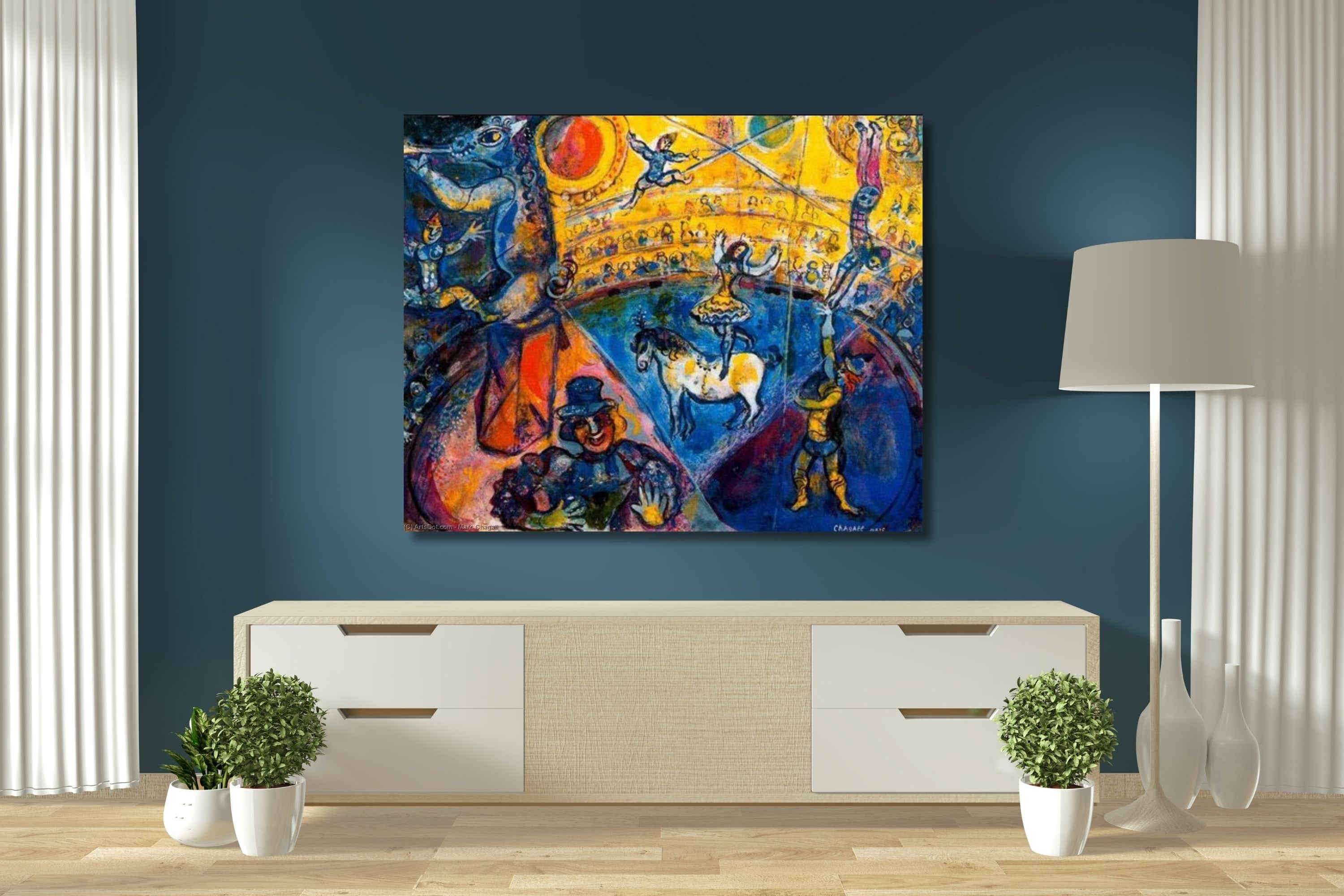 Circus Horse Chagall Canvas Wall Art, Marc Chagall Art Exhibition ...