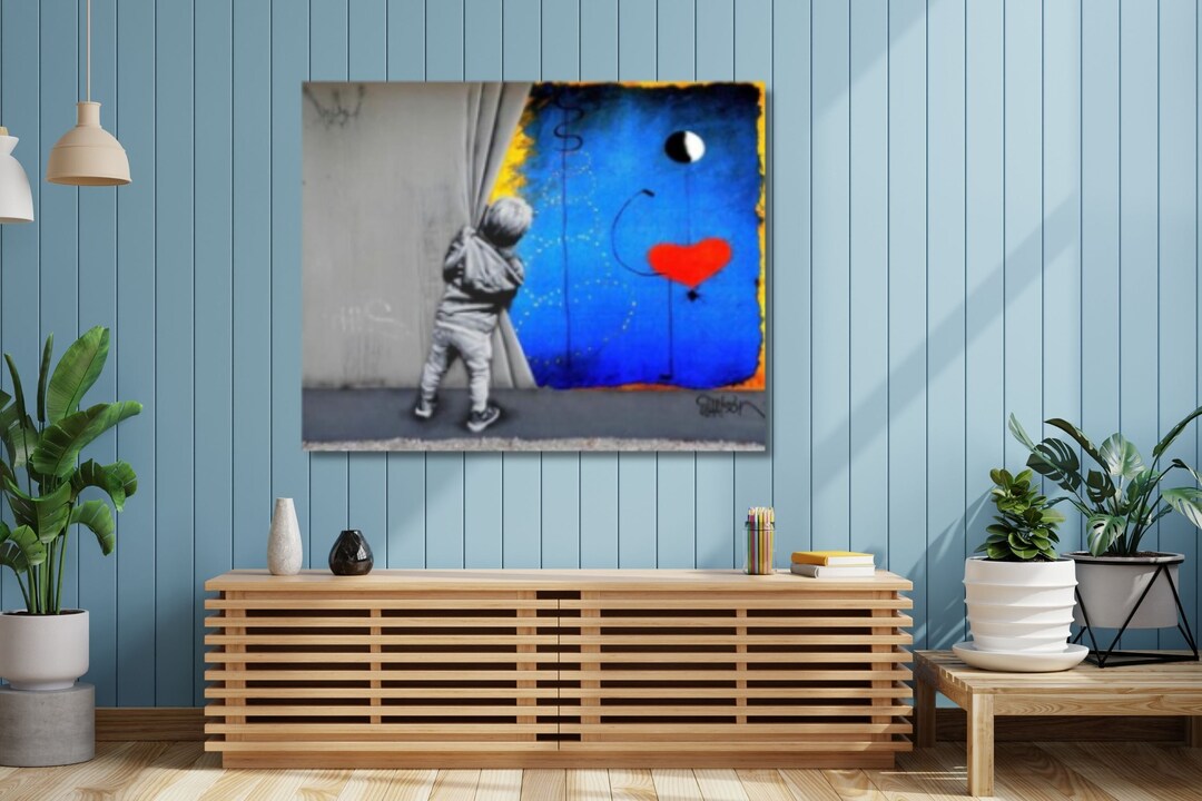 Banksy Canvas Dancer Joan Miro Exhibition Poster,dancer Canvas Graffiti ...