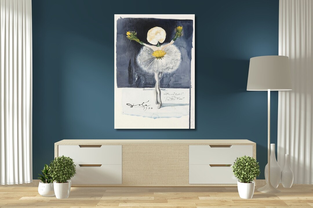 Salvador Dali Dandelion Dancer 1948 Vintage Poster Art Canvas Wall Art,salvador Dali ...