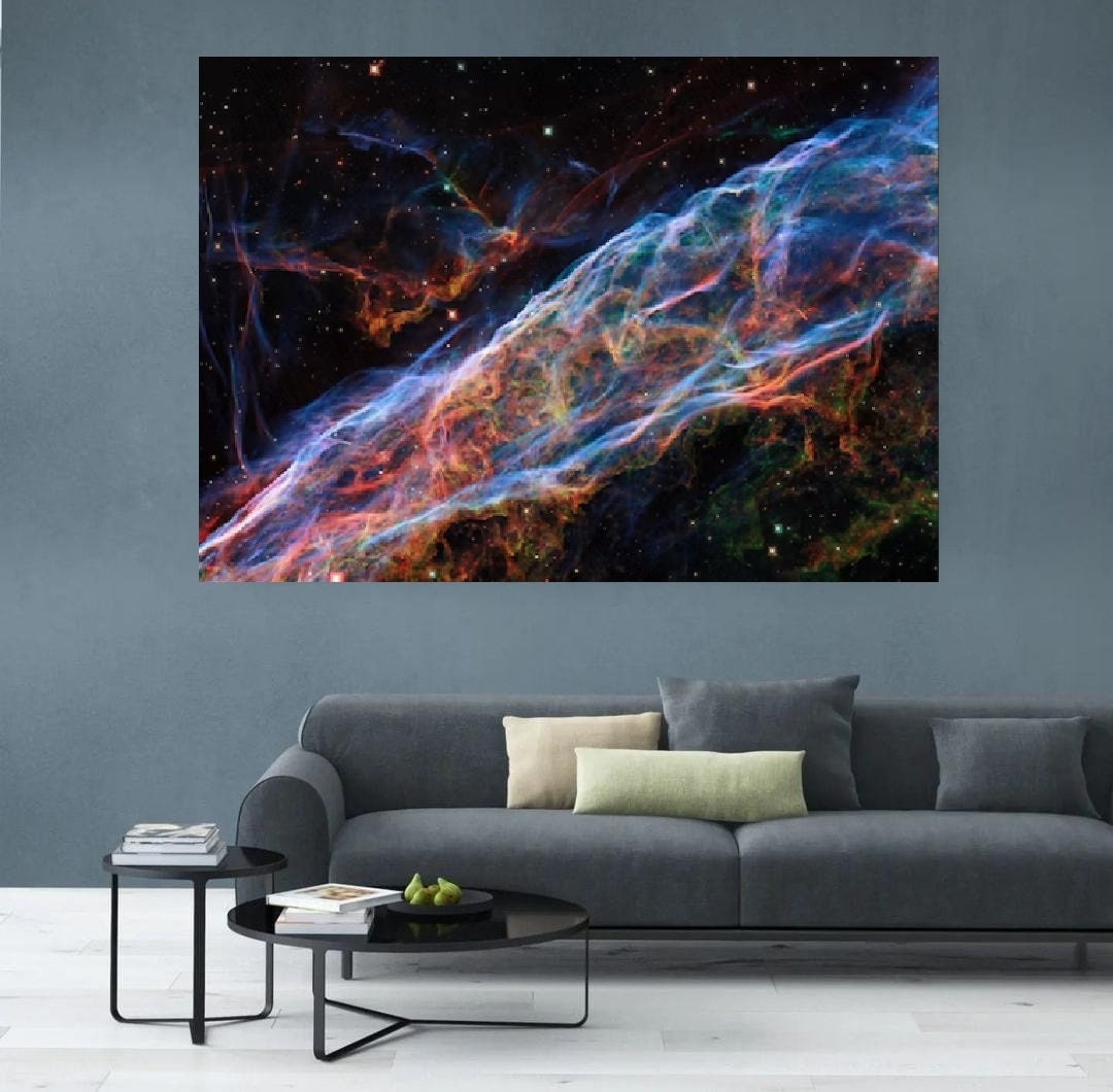 NASA Hubble Revisits the Veil Nebula Canvas Art,space Prints Art Galaxy ...