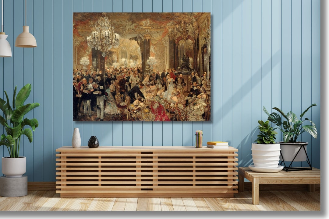 Adolph Menzel Canvas,adolph Menzel-the Dinner at the Ball (1878 ...