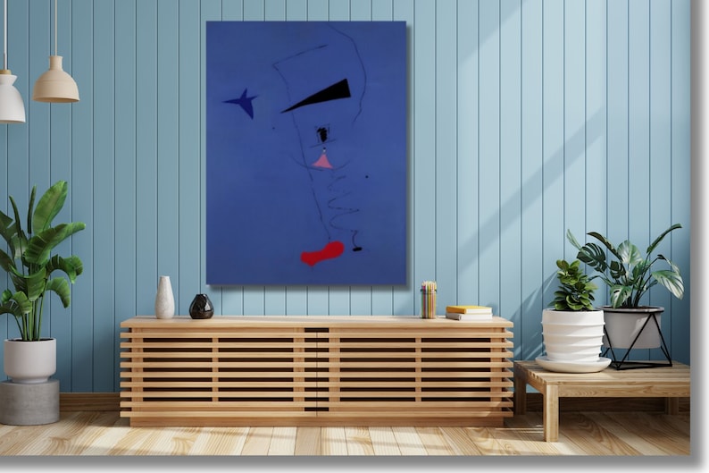 Joan Miro Blue Star Canvas Print, Surrealist Exhibition Poster - Etsy