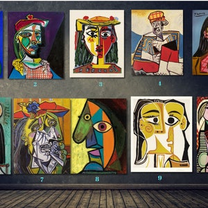 Custom Set of 3 Pablo Picasso ,create Your Own Canvas Set,choose 3 of ...