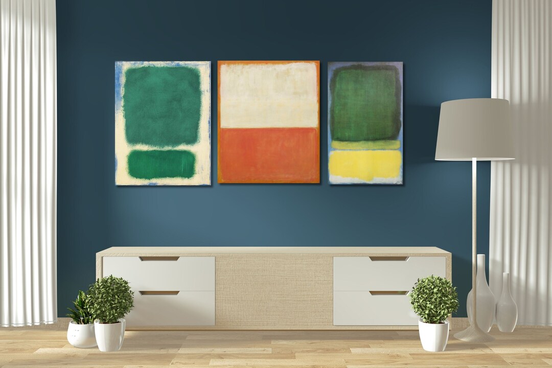 Mark Rothko Set of 3 Canvas Art, Mark Rothko Canvas Prints, Mark Rothko ...