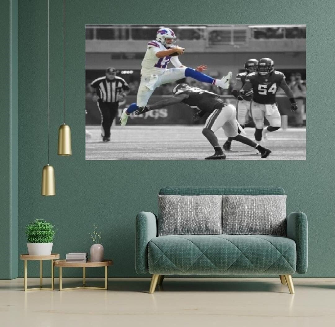Josh Allen Poster Josh Allen Canvas Wall Art Buffalo Bills - Etsy