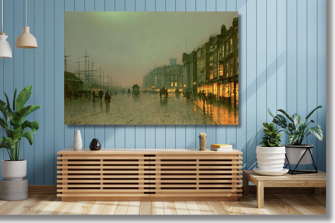 Liverpool From Wapping by John Atkinson Grimshaw Canvas Wall Art Design ...