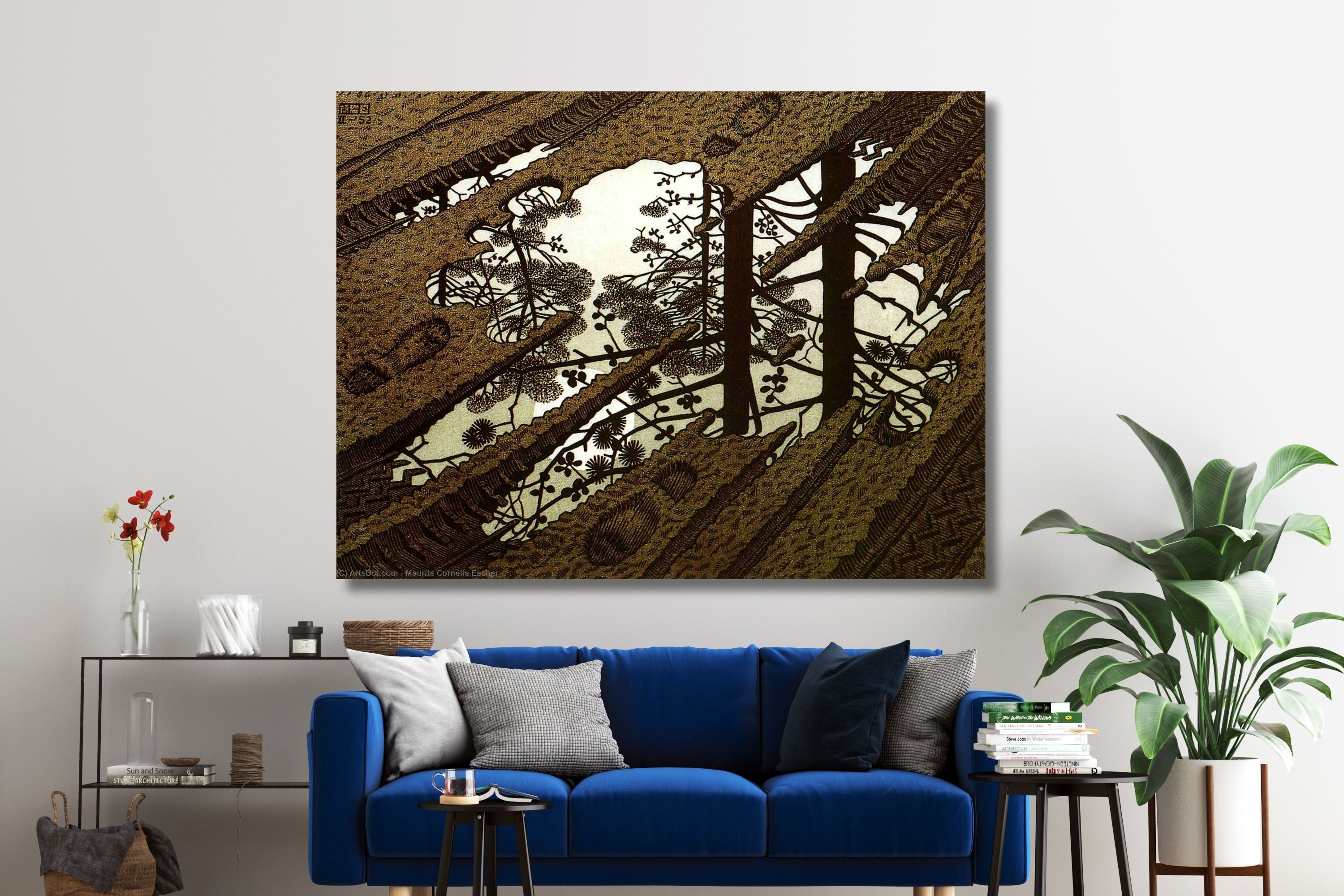 Puddle by M.C. Escher Canvas Print, Maurits Cornelis Escher Print Arts ...