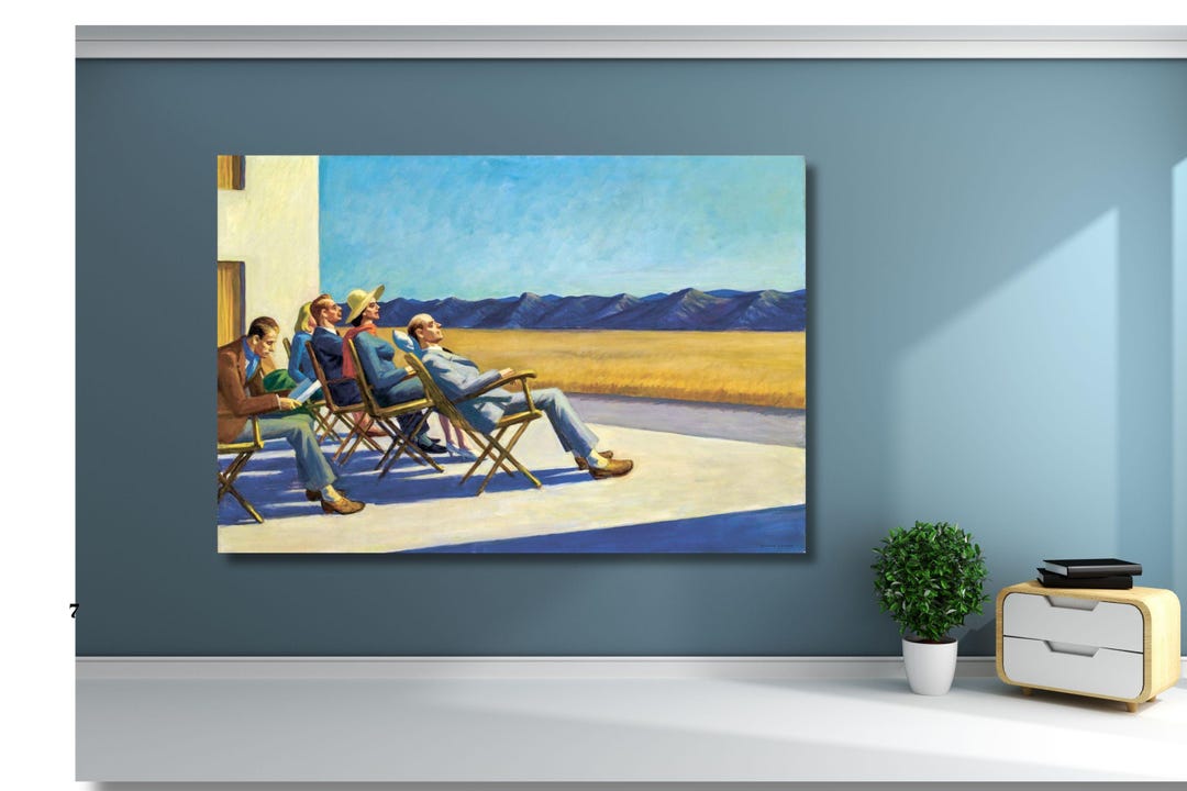Edward Hopper 'people in the Sun' Canvas Art Print - Etsy