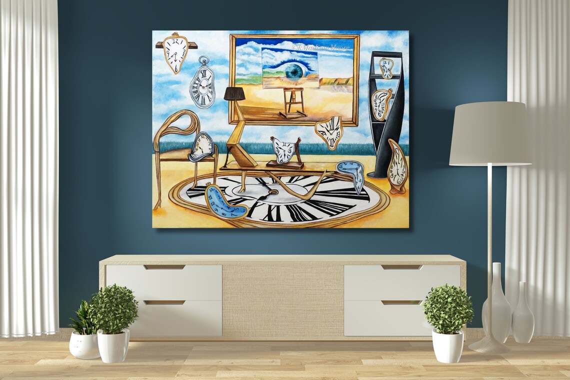 Salvador Dali Painting, Salvador Dali Salvador Dali All Times Clocks ...