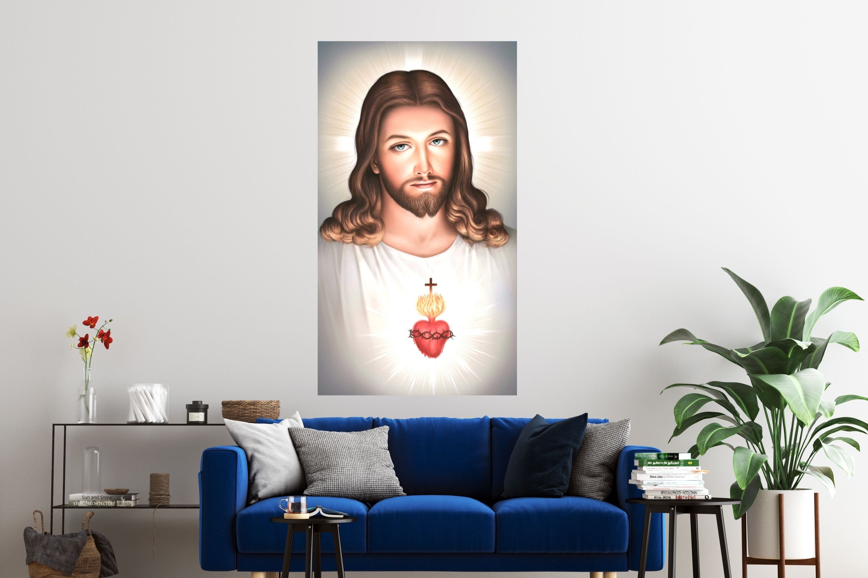 Holy Jesus Christ Sacred Heart Religious Print Jesus - Etsy