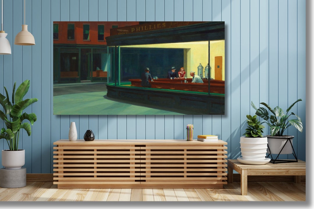 Edward Hopper Nighthawks 1942 Canvas Print Wall Art,modern Canvas Art ...