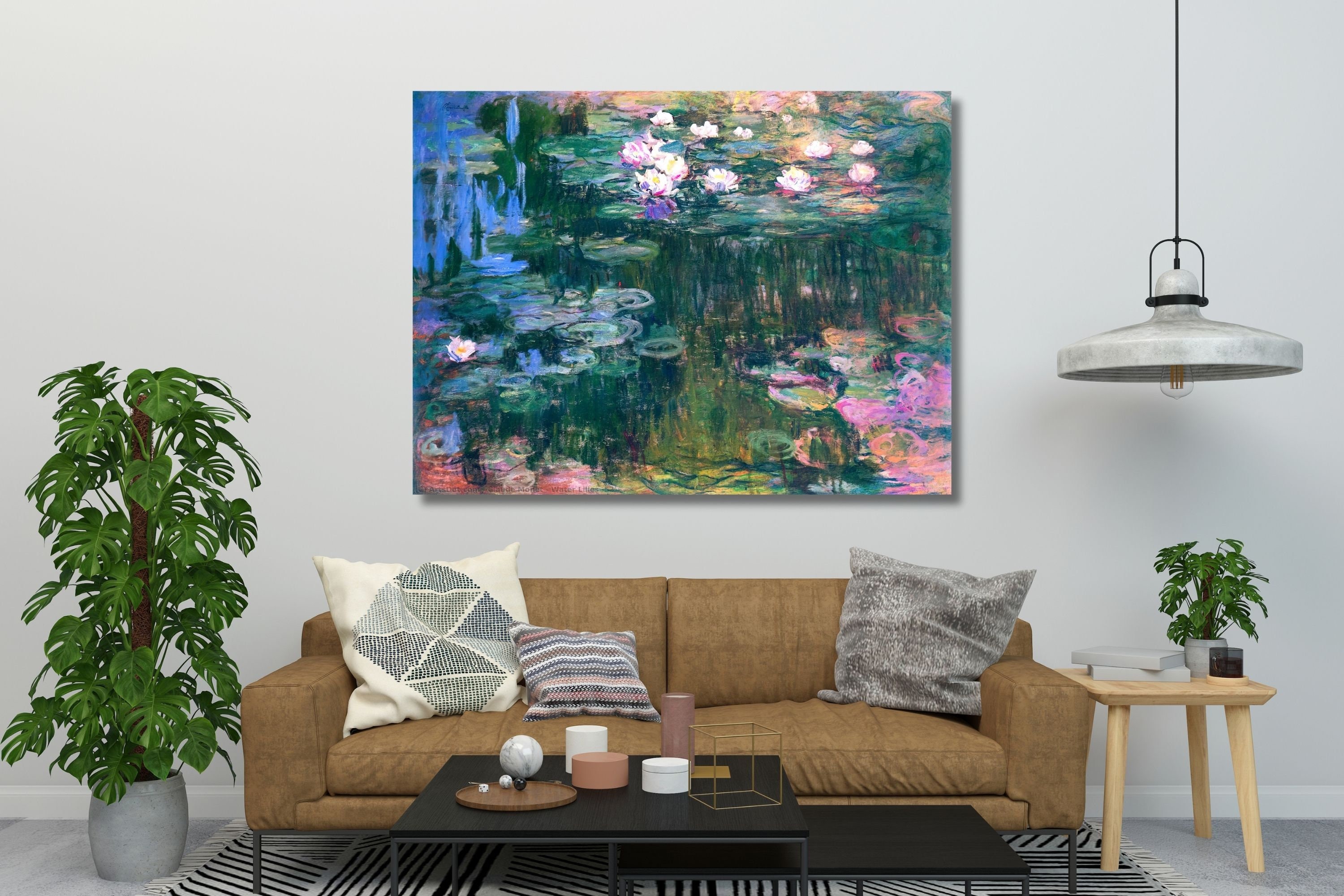 Claude Monet Water Lilies Canvas Wall Art Print,reproduction Wall Decor ...