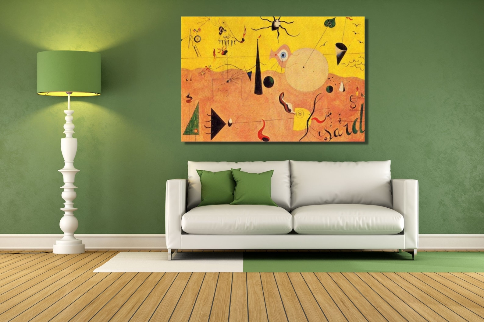 Joan Miró Abstract Surrealist Landscape Canvas Wall Art, Joan Miro ...