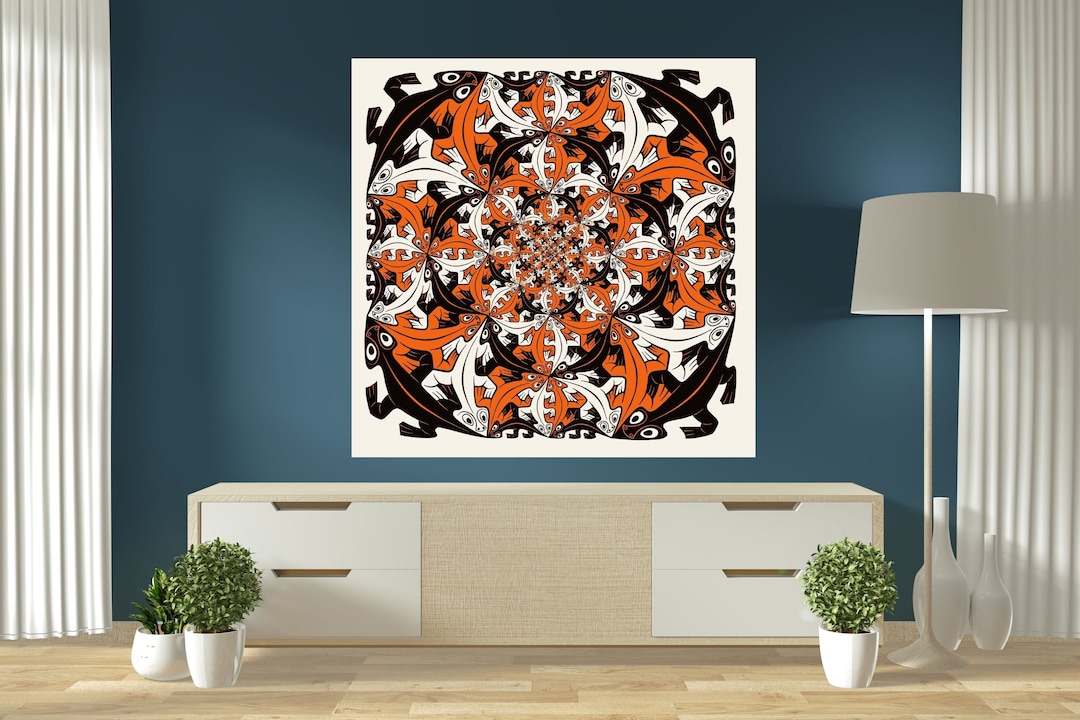 By Maurits Cornelis Escher Canvas Wall Art, Large M.C. Escher Print, MC ...