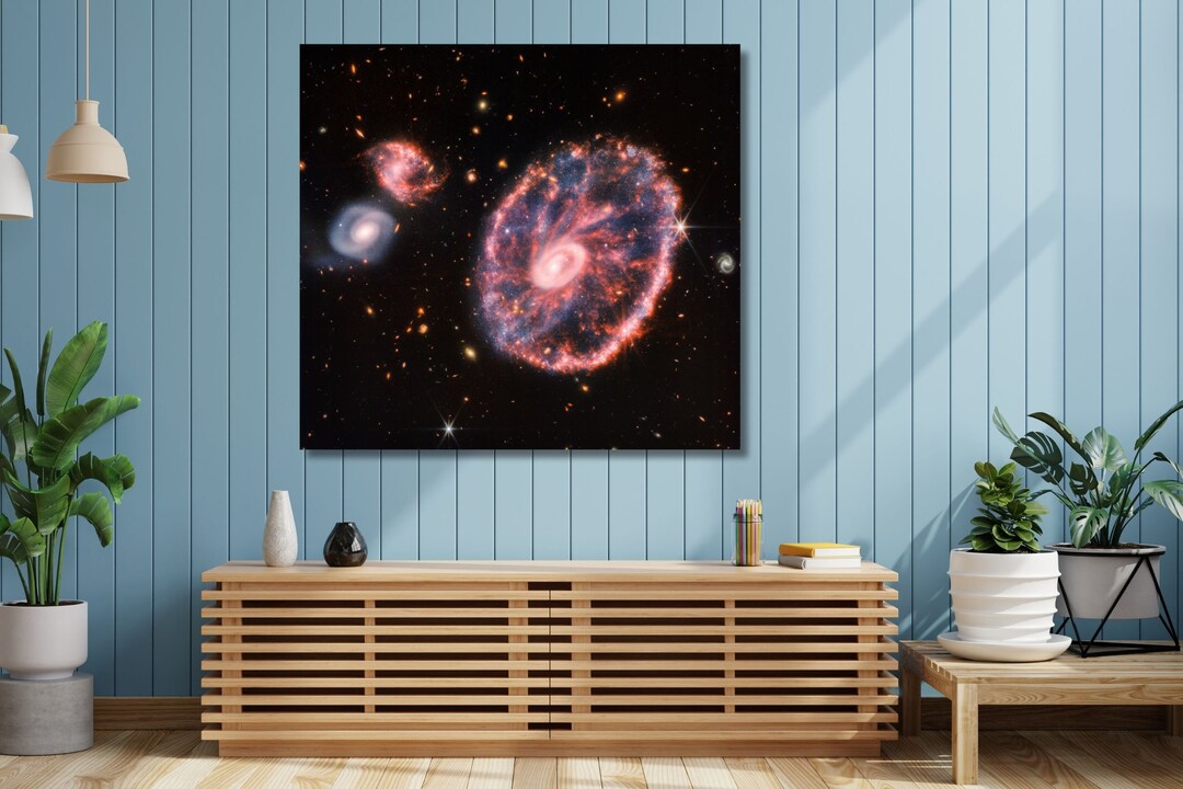 NASA Cartwheel Galaxy Canvas/poster Art, James Webb Space Telescope ...