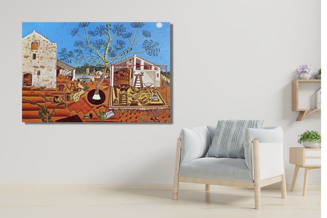 The Farm Canvas Poster, Joan Miro Canvas Print Wall Art Design /cubism ...