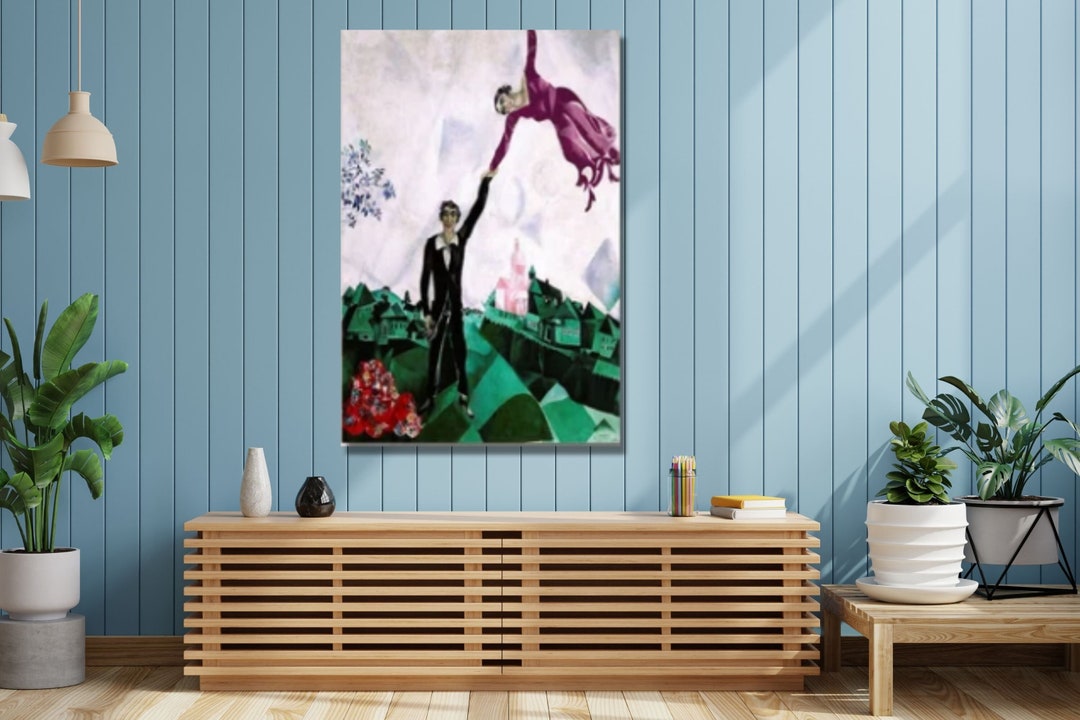 Marc Chagall Canvas Poster Marc CHAGALL Canvas Wall Art the Promenade ...