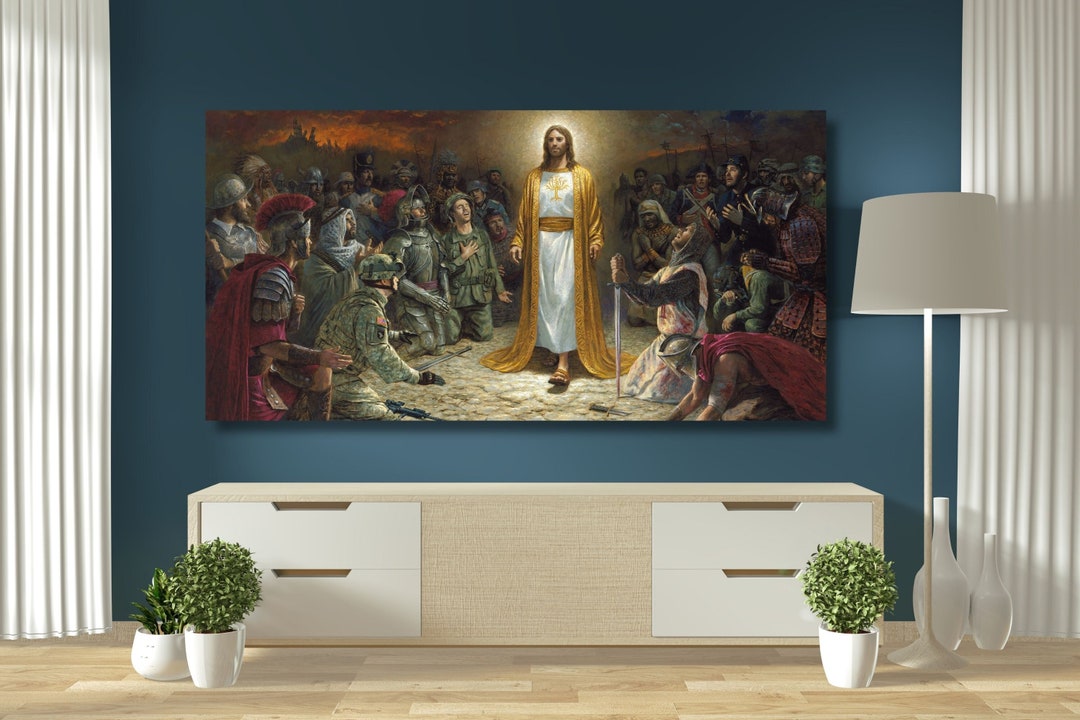 Jesus Christ With Soldiers and People Poster Art Print,lord Jesus ...