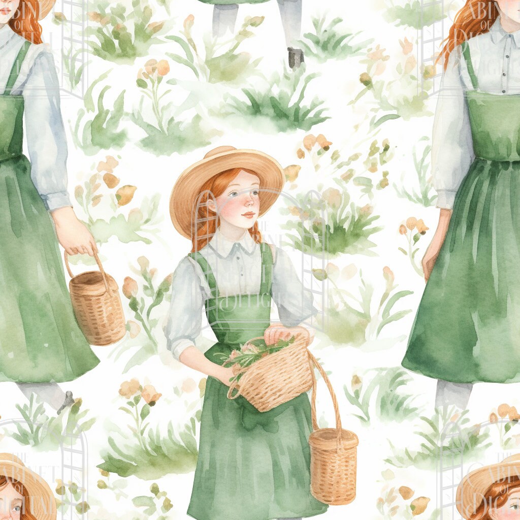 Anne of Green Gables Seamless Digital Paper Pattern Download - Etsy