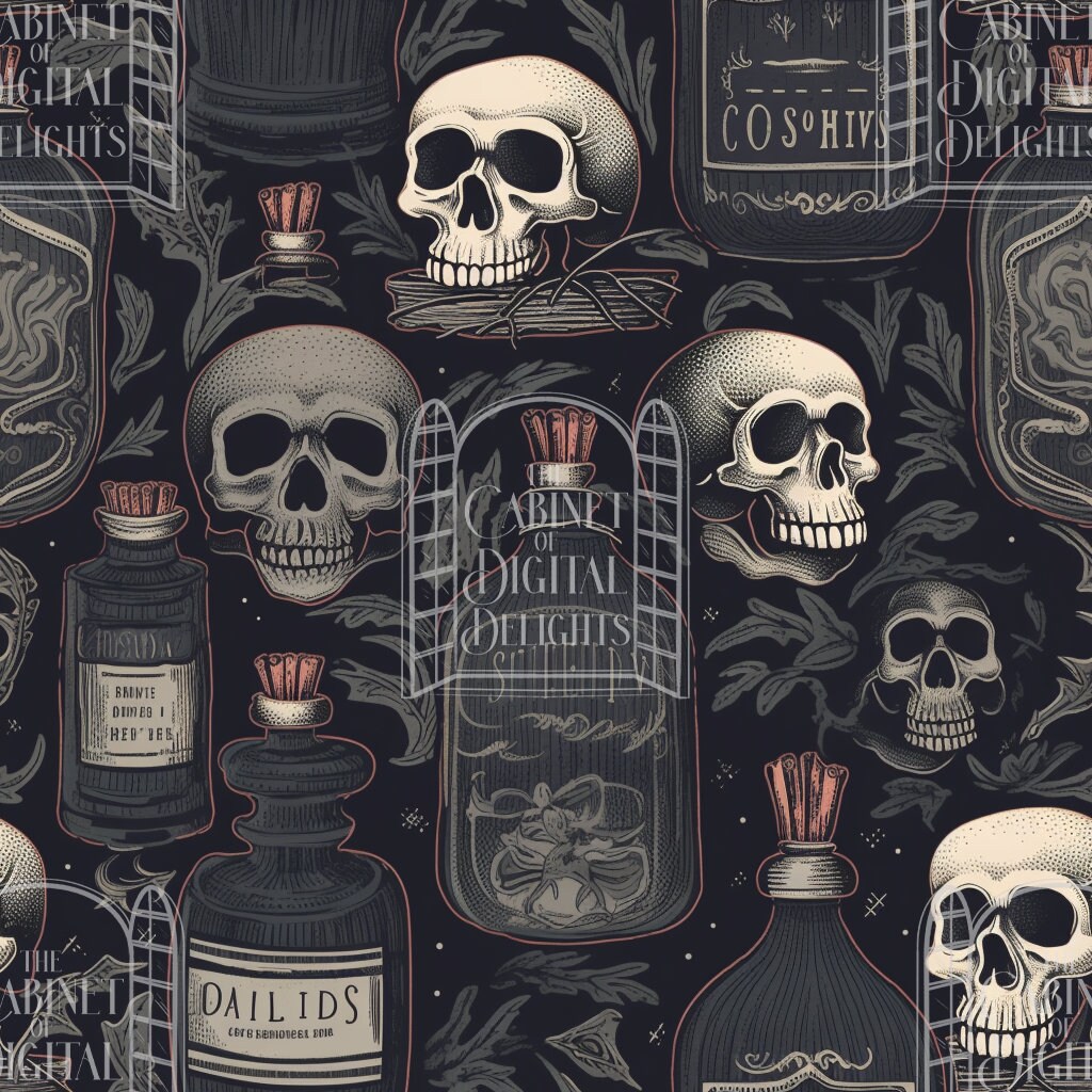 Gothic Essentials Seamless Digital Paper Pattern Download - Etsy