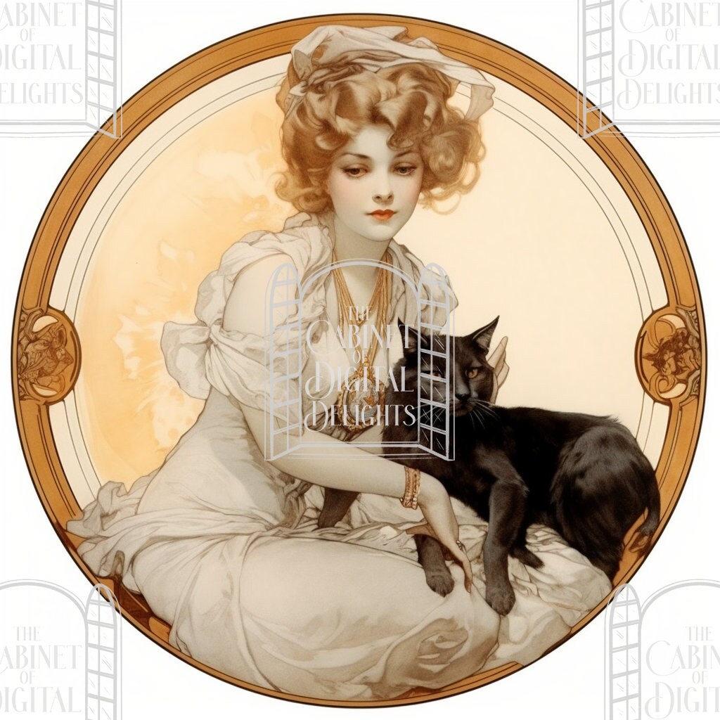 Edwardian Cat Ladies Digital Clipart for Junk Journal/scrapbook PNG ...